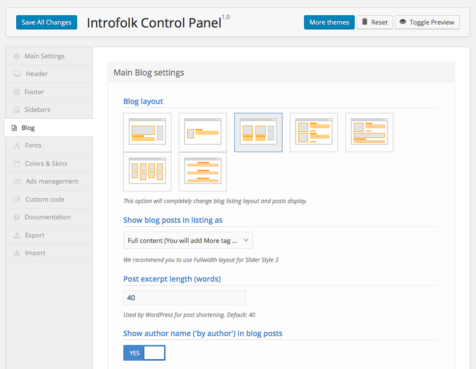 WordPress theme Documentation